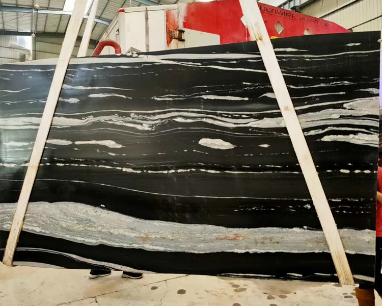 Pietra naturale Casablanca quarzite nera Cina fornitore per pavimento a ...