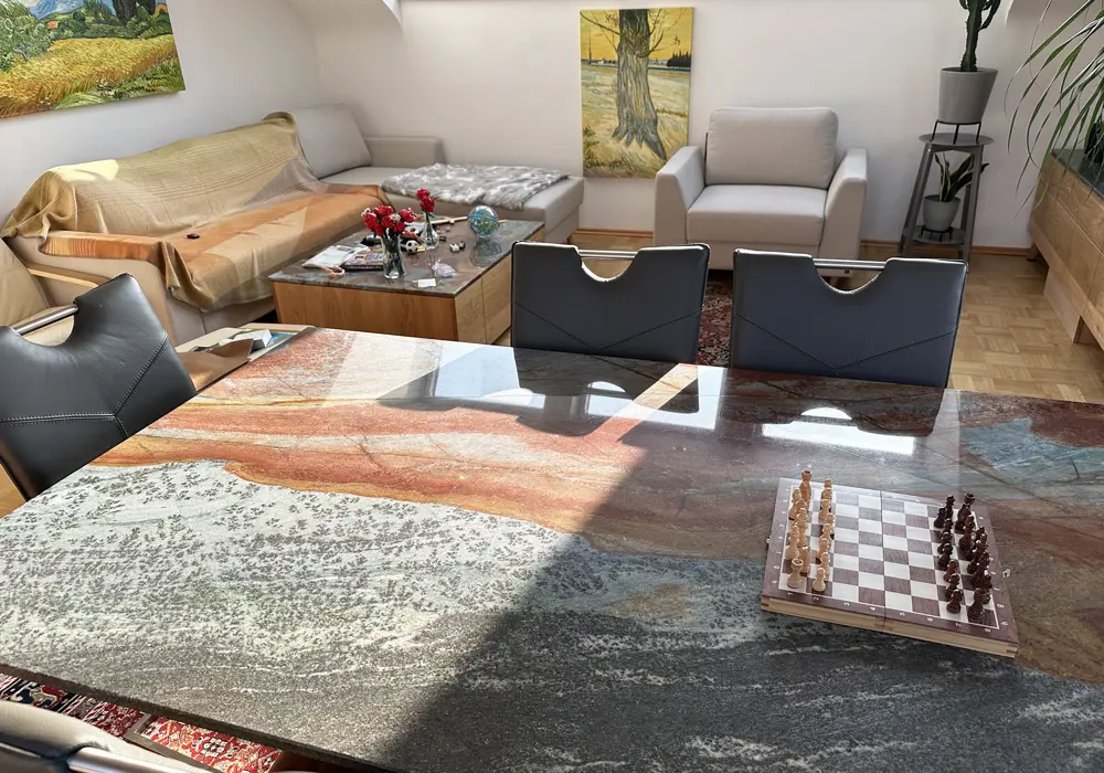 Wholesale Blue Van Gogh Quartzite Table Top - China Marble, Granite ...