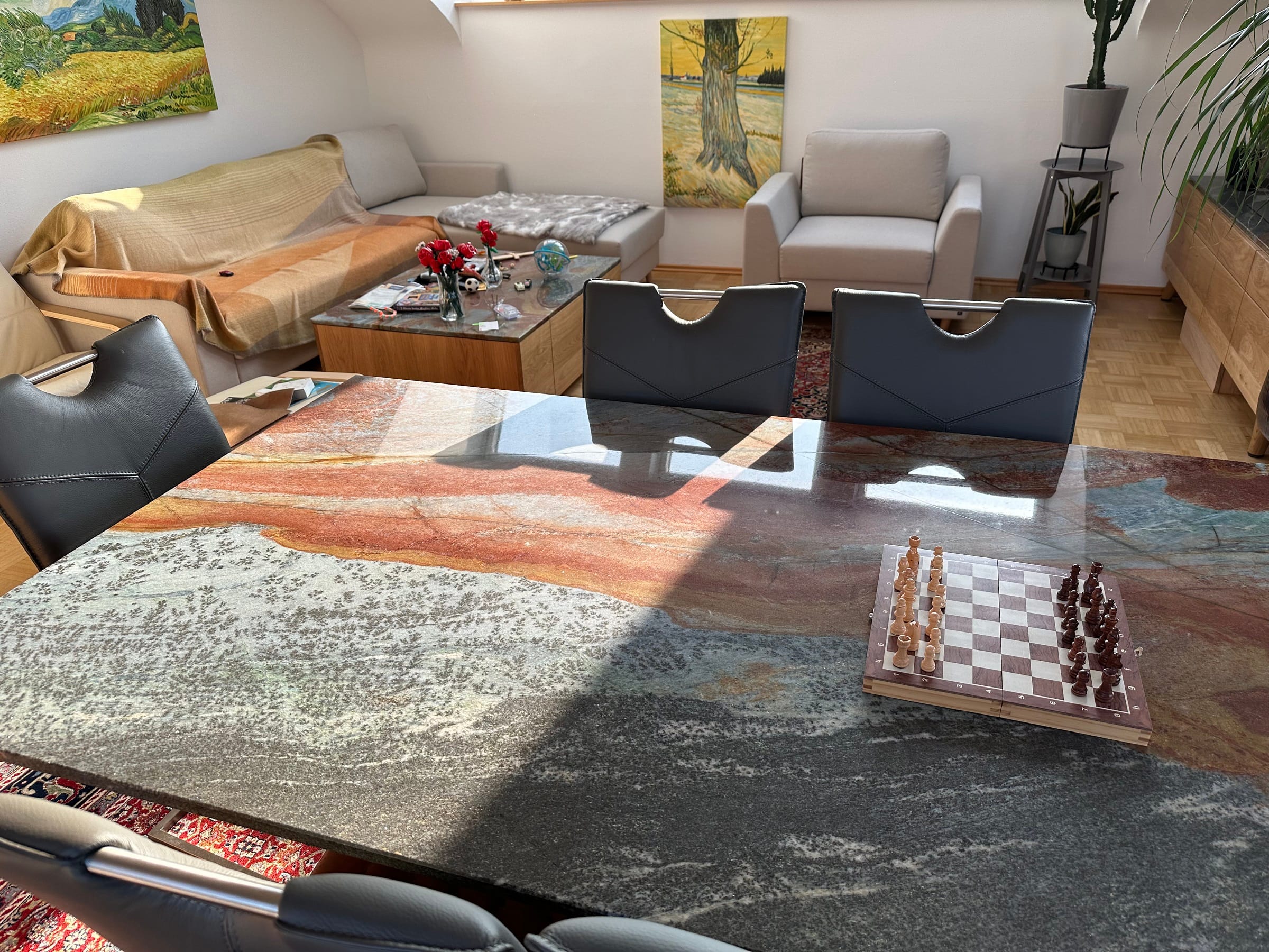 Wholesale Blue Van Gogh Quartzite Table Top - China Marble, Granite ...